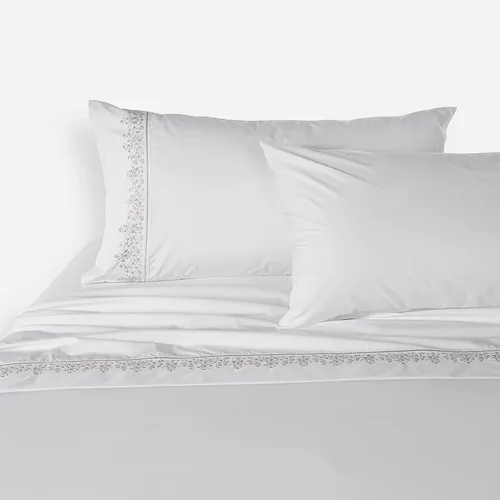 Rosen Sábana Klassic 220 Hilos Floral King Blanca Blanco | Cuotas sin ...