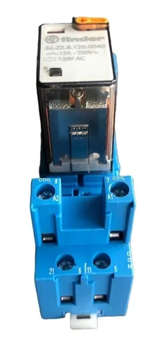 56.32.8.120.0040 Relé 2cc (120vac) 12a +base 96.02 Finder