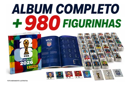 Album Completo + 980 Figurinhas Fifa World Cup 2026 | Parcelamento sem ...
