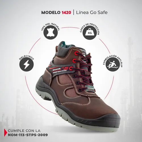 Botas De Seguridad Industrial Comando Modelo 1420 Go Safe | Envío gratis