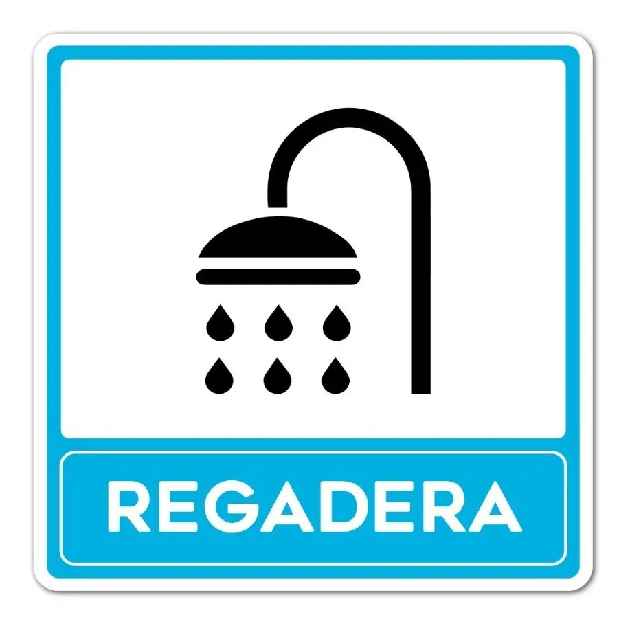 Señalamiento Letrero Regadera Nom003 20x20 Meses Sin Intereses