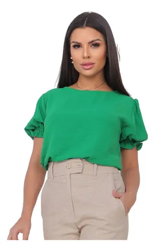 Blusinha Blusa Feminina Camisa Social Moda Evangélica Duna Mercadolivre