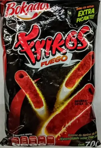 Fritos Frikos Fuego (10 Bolsas De 70 Gr. C/u). Marca Bokados | MercadoLibre