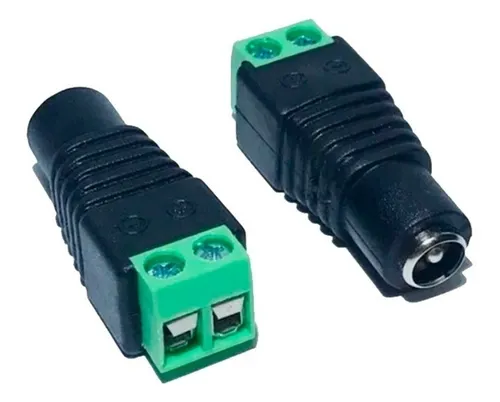 100 Conector Plug P4 Femea Borne Fonte Cftv Fita Led Camera | MercadoLivre