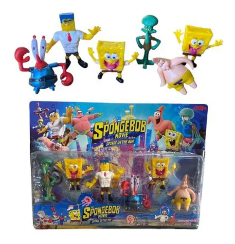 Kit 6 Bonecos Bob Esponja Patrick Lula Molusco Sirigueijo Mercadolivre