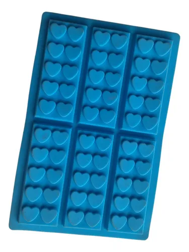 Molde Silicon 6 Barras Bloques Corazon Choco Jabon Yeso Meses Sin