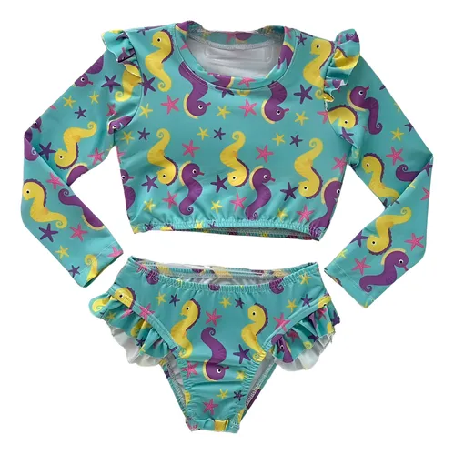 Biquini Infantil Manga Longa Menina Verão Mercadolivre