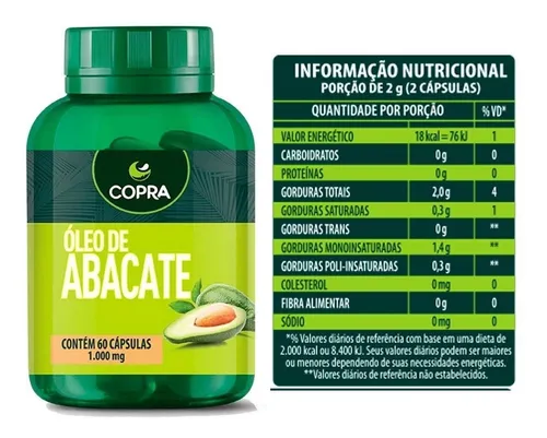 Suplemento en aceite Copra Aceite de Palta 60 Cápsulas 1000mg ... Suplemento en aceite Copra Aceite de Palta 60 Cápsulas 1000mg ...