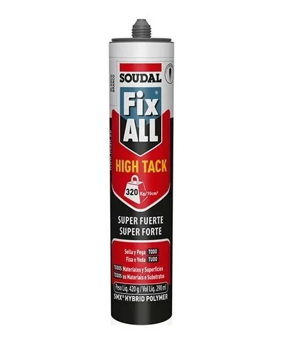 Silicona Adhesiva Fix All Pega Todo Soudal | Cuotas sin interés Silicona Adhesiva Fix All Pega Todo Soudal | Cuotas sin interés
