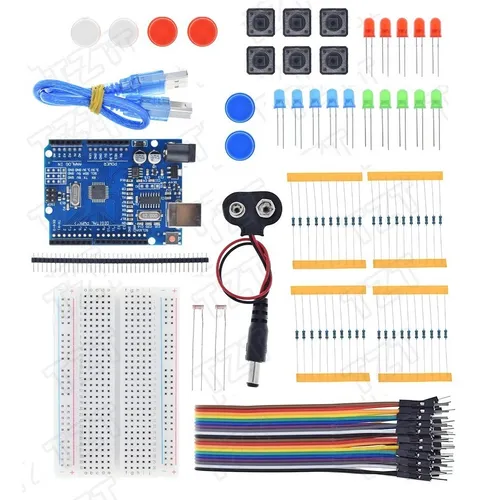 Kit Eletrônica Iniciante Com Placa Compatível Arduino Uno R3 ... Kit Eletrônica Iniciante Com Placa Compatível Arduino Uno R3 ...