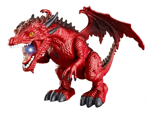 Dragão De Brinquedo Com Controle Remoto Luz E Som Polibrinq