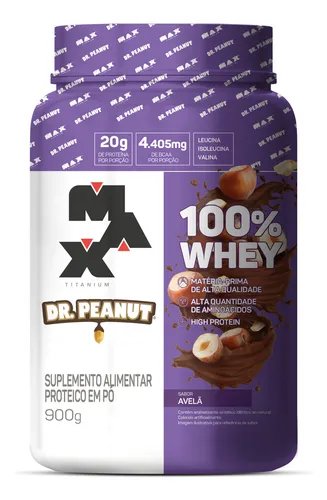 100 Whey Protein 900g Pote Max Titanium X Dr Peanut Frete Grátis