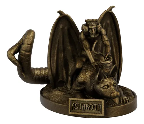 Estátua Imagem Astaroth - Ars Goetia Cor Cor Ouro Velho | Parcelamento ...