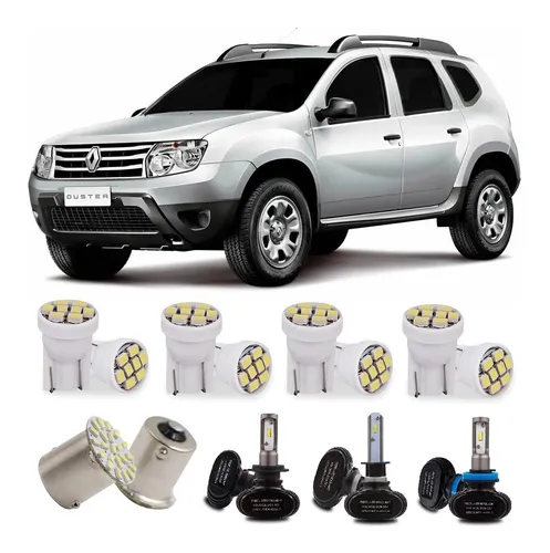 Kit Lampadas Ultra Led Renault Duster Farol Baixo Alto Milha Kit Lampadas Ultra Led Renault Duster Farol Baixo Alto Milha