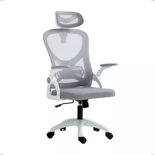 Cadeira Office Giratoria Presidente Columbus Cinza/branco | Frete grátis Cadeira Office Giratoria Presidente Columbus Cinza/branco | Frete grátis