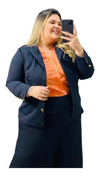 Blazer Feminino Alfaiataria Plus Size Mercadolivre 📦