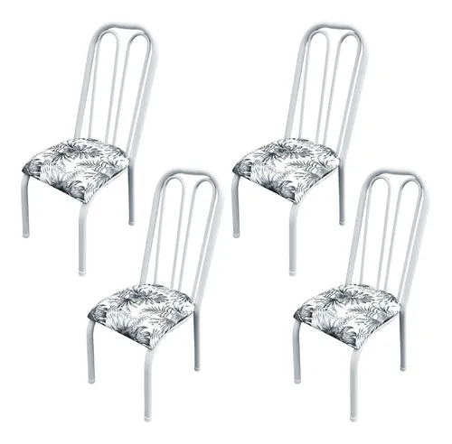 Kit 4 Cadeira Tubular Cozinha Sala Jantar Area Gourmet Rafa ...