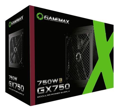 Gamemax GX-Serie GX-750 fonte 750W 80 plus gold pfc ativo core preta ...