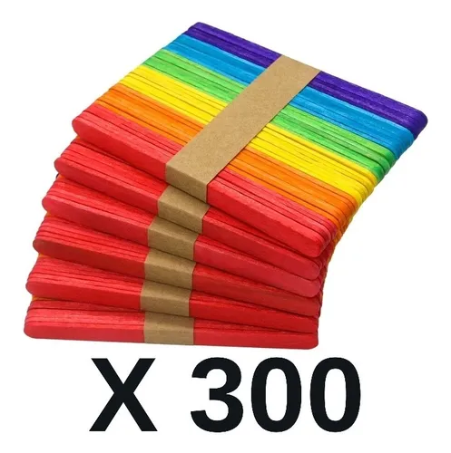 Paletas De Madera Helados Manualidades Escolares De Colores Mercadolibre