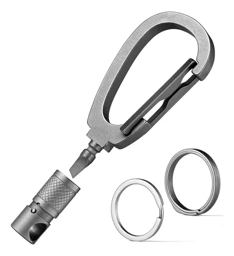 Timulti Clip De Llavero De Titanio, Clip De Llave Edc, Llave Negro ...