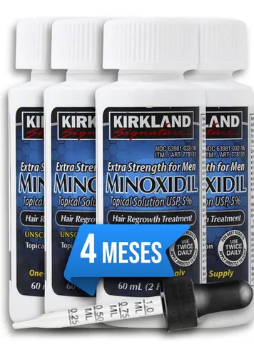 Minoxidil Kirkland 5 Solución Tópica 4 Meses De Tratamiento