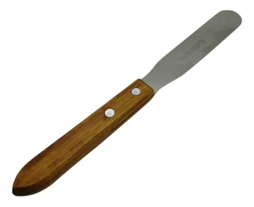 Espatula De Acero Inoxidable Con Mango De Madera Laboratorio Espatula De Acero Inoxidable Con Mango De Madera Laboratorio