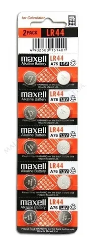 Pilha A76 Maxell LR44 Botão - kit de 10 unidades | MercadoLivre