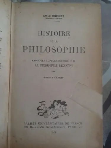 Livro Raro - Histoire De La Philosophie - Émile Bréhier | Parcelamento ...