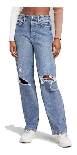 Jeans Para Mujer Tiro Super Alto Wild Fable Mod Medium Wash Envío Gratis