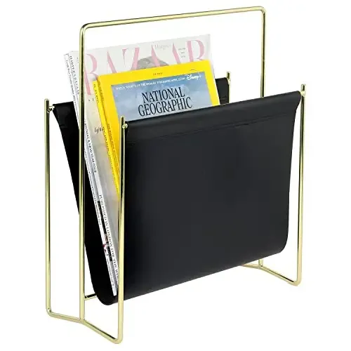 Porta Revistas De Imitación De Negro Moderno De Pie Es... | Cuotas sin ...