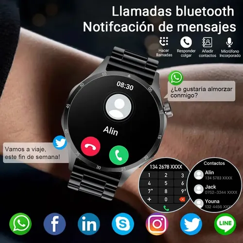 Reloj Inteligente Hombre Smartwatch Deportivo Llamada Bluetooth Gejian ...