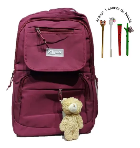 Mochila Grande Impermeável Kl Realce Modern Bear 43cm Parcelamento
