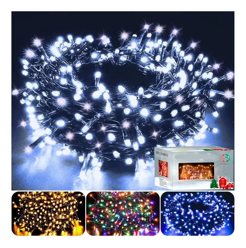Serie Luces Navideñas Multicolor 16m 1000 Leds Tipo Cerillo Meses Sin