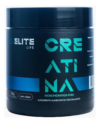 Creatina Monohidratada Elite 100 Pura 300g Frete Grátis