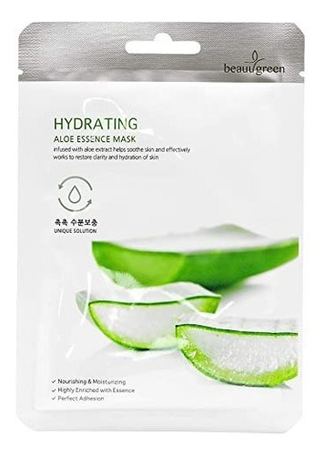Mascarilla Coreana Hidratante Y Calmante De Áloe Vera 20pz Meses