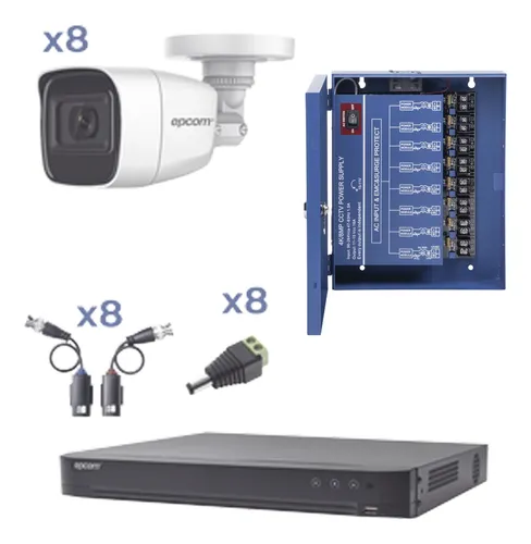 Kit Turbohd Con Audio 1080p Dvr 8 Canales 8 Cámaras Bala Meses