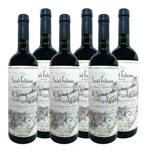 Vino Saint Felicien Malbec Caja X 6 Unidades 750ml Mp Drinks | Envío gratis