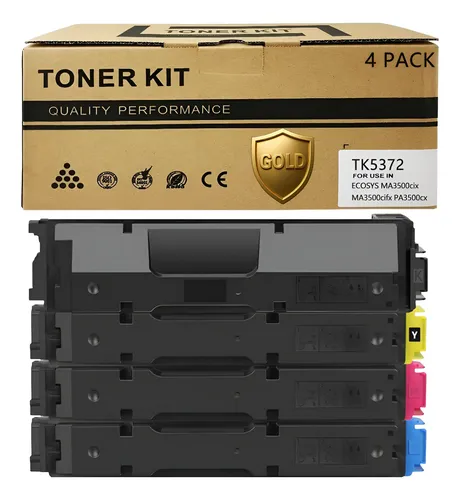Kit 4 Toner Gold Compatible Con Kyo Tk-5372 Ecosys Ma3500cix Negro/cian ...