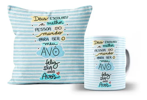 Almofada +caneca Personalizada Presente Dia Dos Avós Vovo Vo Cor ... Almofada +caneca Personalizada Presente Dia Dos Avós Vovo Vo Cor ...