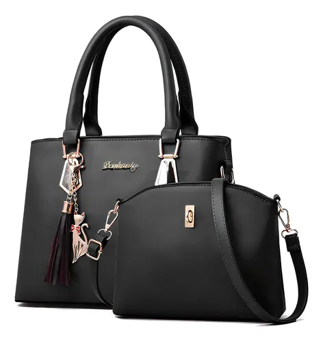 Bolsos De Mano Para Mujer Bandolera Moda De Lujo Bolsa Tote Color Negro Onda Shop Osh010 13