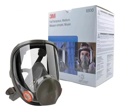 Máscara respiratória full face 3M Facial Inteira 6800 tamanho m de silicone