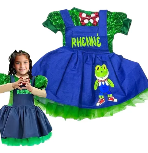 Disfraz Vestido Niña Rana Rene Rhenne Disfraz Lara Campos Rana Overol 8 ...