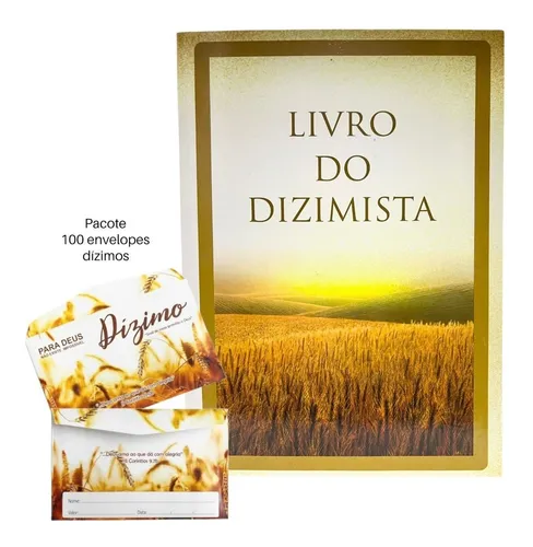 Livro Do Dizimista Para Igreja 100 Envelopes De Dízimos