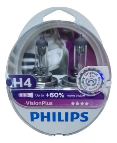 Lamparas Philips H4 P43 12v 60/55w Vision Plus +60% X2 | MercadoLibre