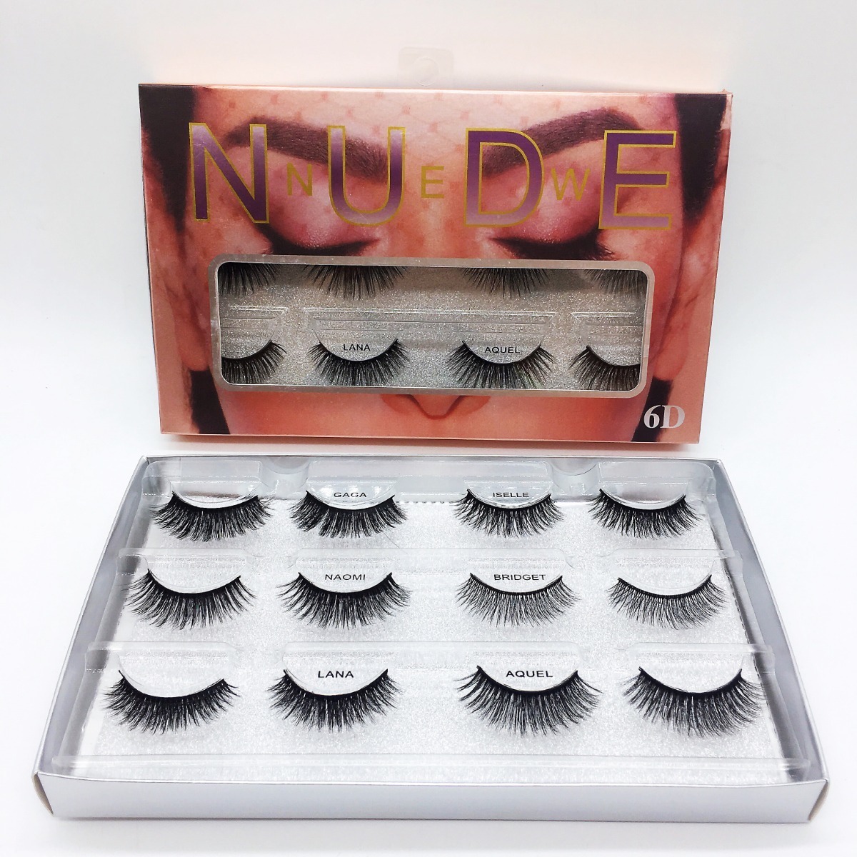 6 Pares De Pestaña Mink Nude 6d Diferentes Belleza Mercado Libre