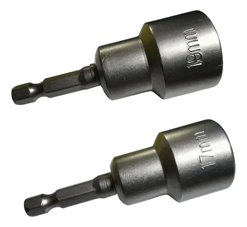 Conjunto De 2 Pontas De Dados Magnéticas De 17 Mm E 19 Mm X 1 4 De