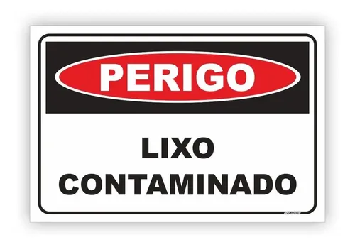 Placa Perigo: Lixo Contaminado - C037 - V2 | MercadoLivre