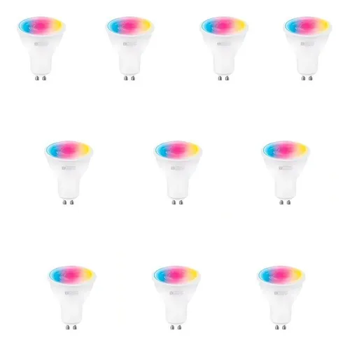 Foco Led Dicroico 5w Gu10 Avia Dimeable Smart Pack 10 Color De La Luz