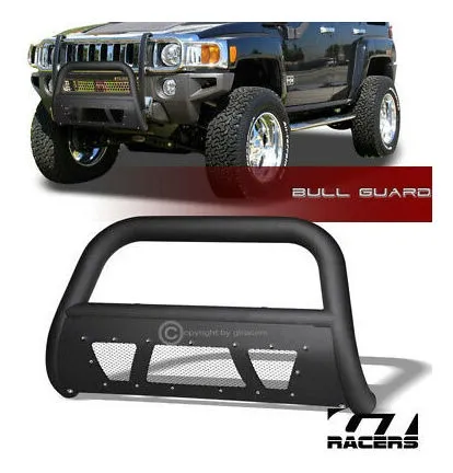For 2006-2010 Hummer H3 Matte Black Studded Mesh Bull Ba Gt2 | Meses ...