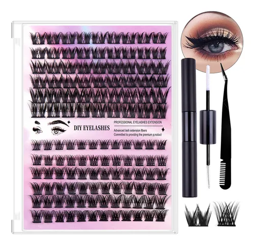 Kit De Extensiones De Pestañas Diy Volumen Mink Mixto Meses Sin Interés